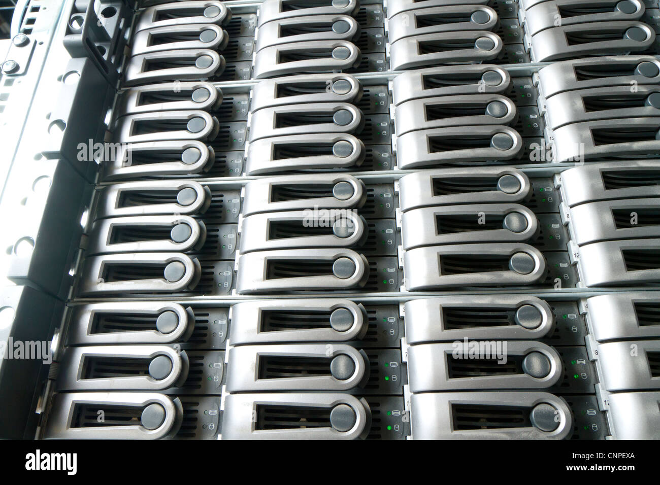 detail of data center with hard drives Stock Photo - Alamy