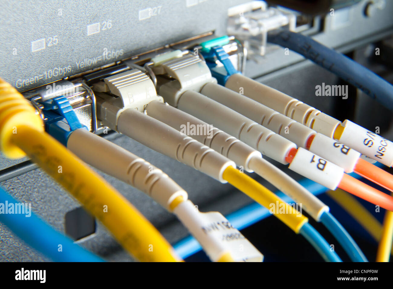optic fiber hub as part of internet infrastructure Stock Photo - Alamy