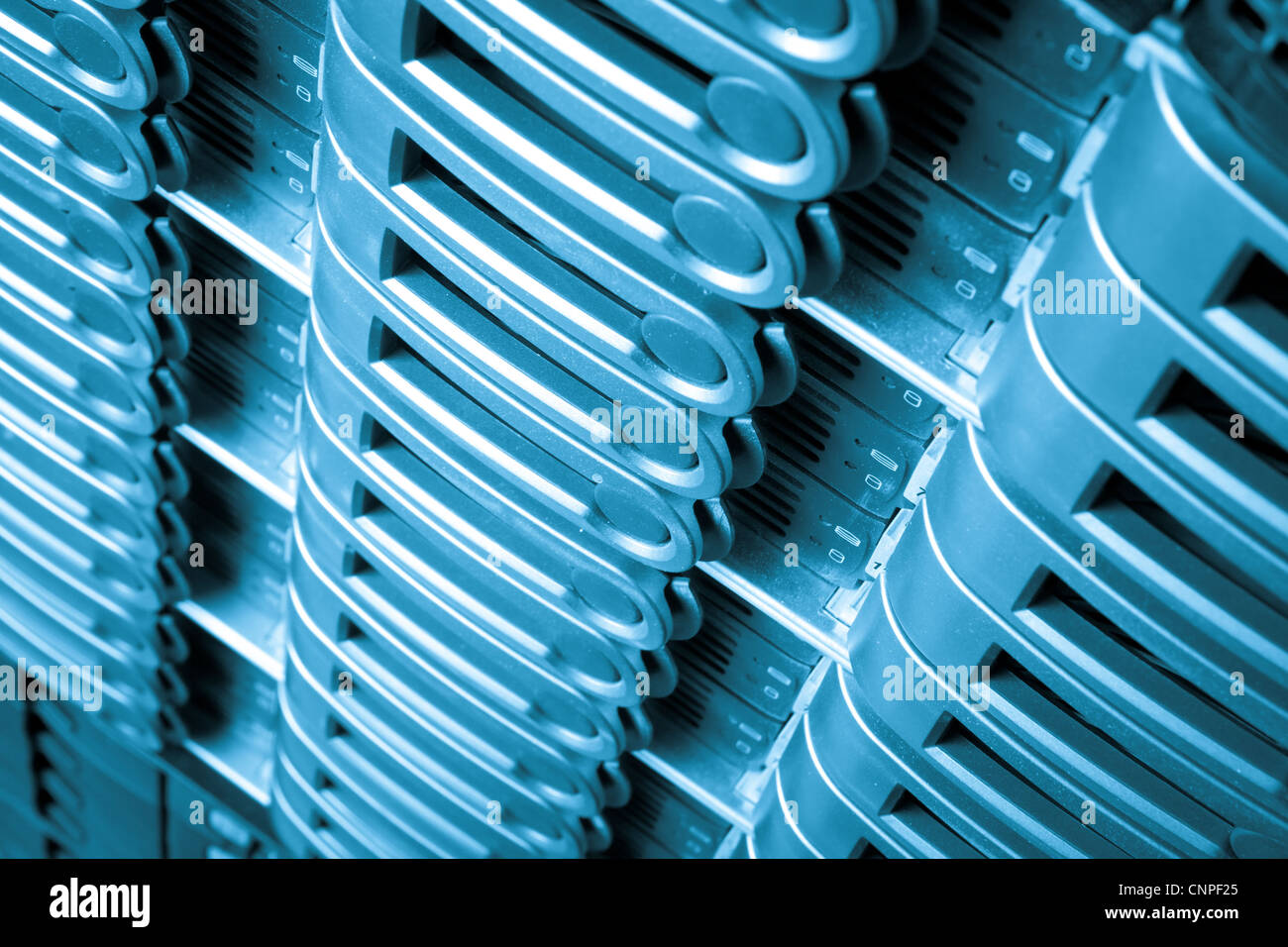 detail of data center with hard drives Stock Photo - Alamy