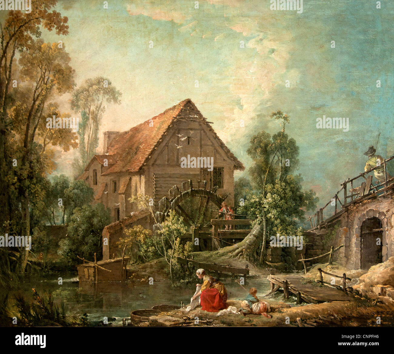 Le Moulin - the Mill by Francois Boucher 1703-1770 France French Stock ...