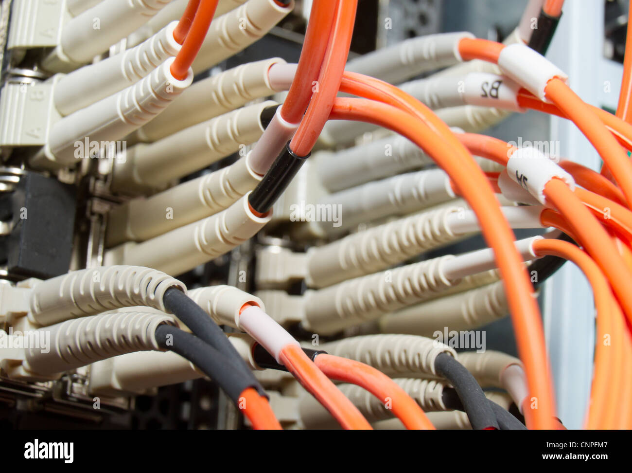 optic fiber cables connected to data center Stock Photo - Alamy