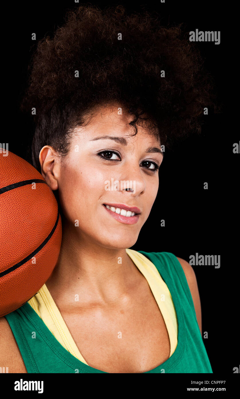 Basketball female black hi-res stock photography and images - Alamy