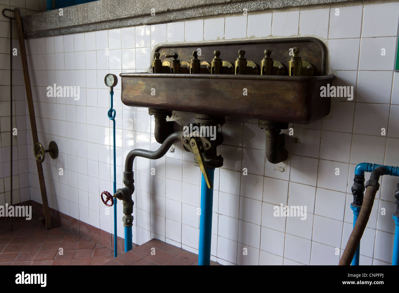 Wort collecting trough, Tsingtao Brewery Museum, Qingdao, China Stock ...