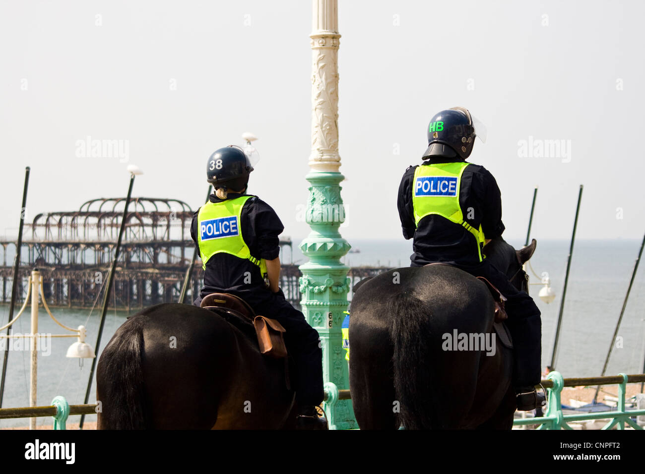 Police patrolling the pier hi-res stock photography and images - Alamy