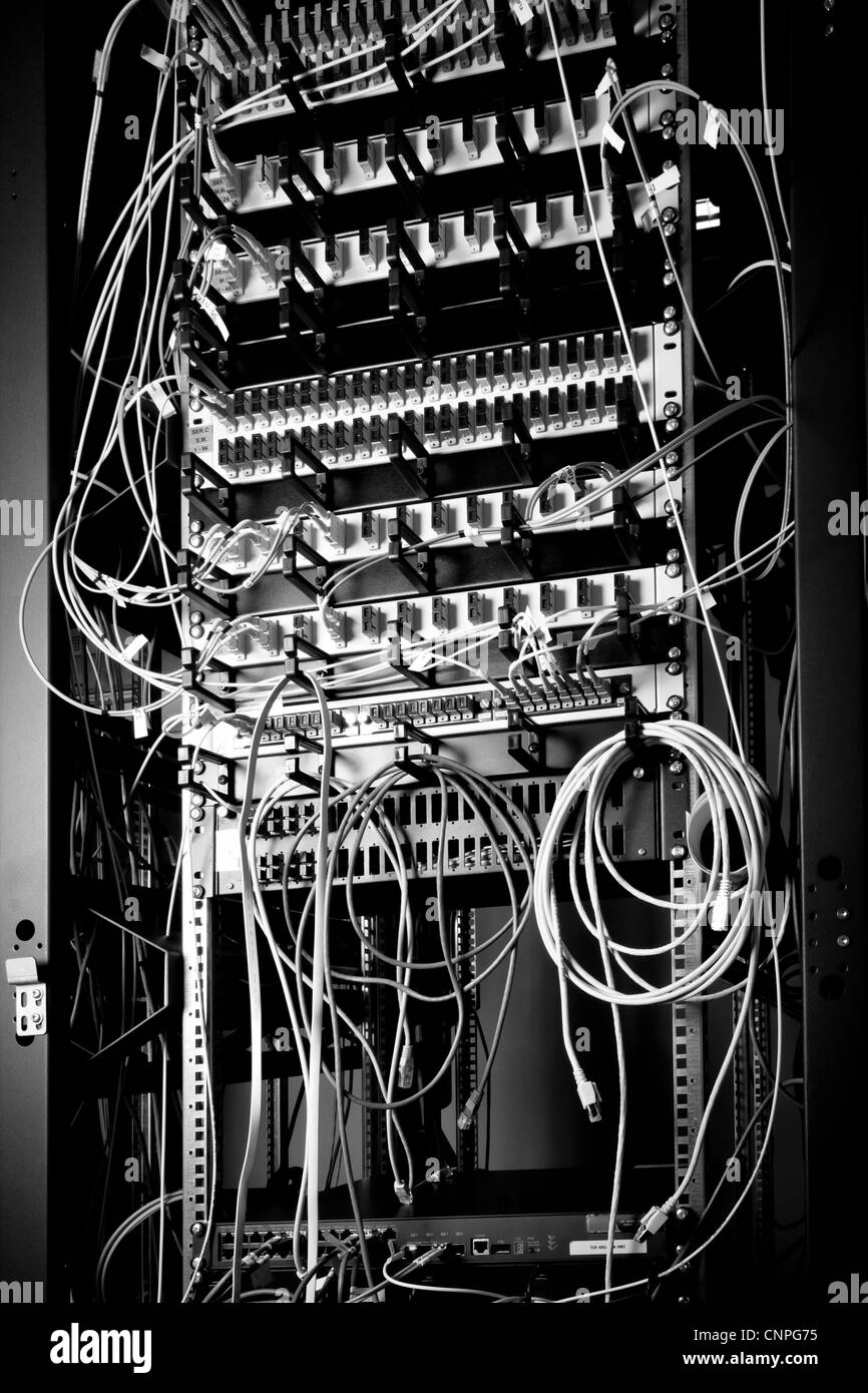 optic fiber hub as part of internet infrastructure Stock Photo - Alamy