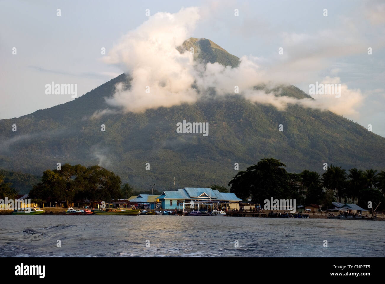 view of tidore island, indonesia Stock Photo - Alamy