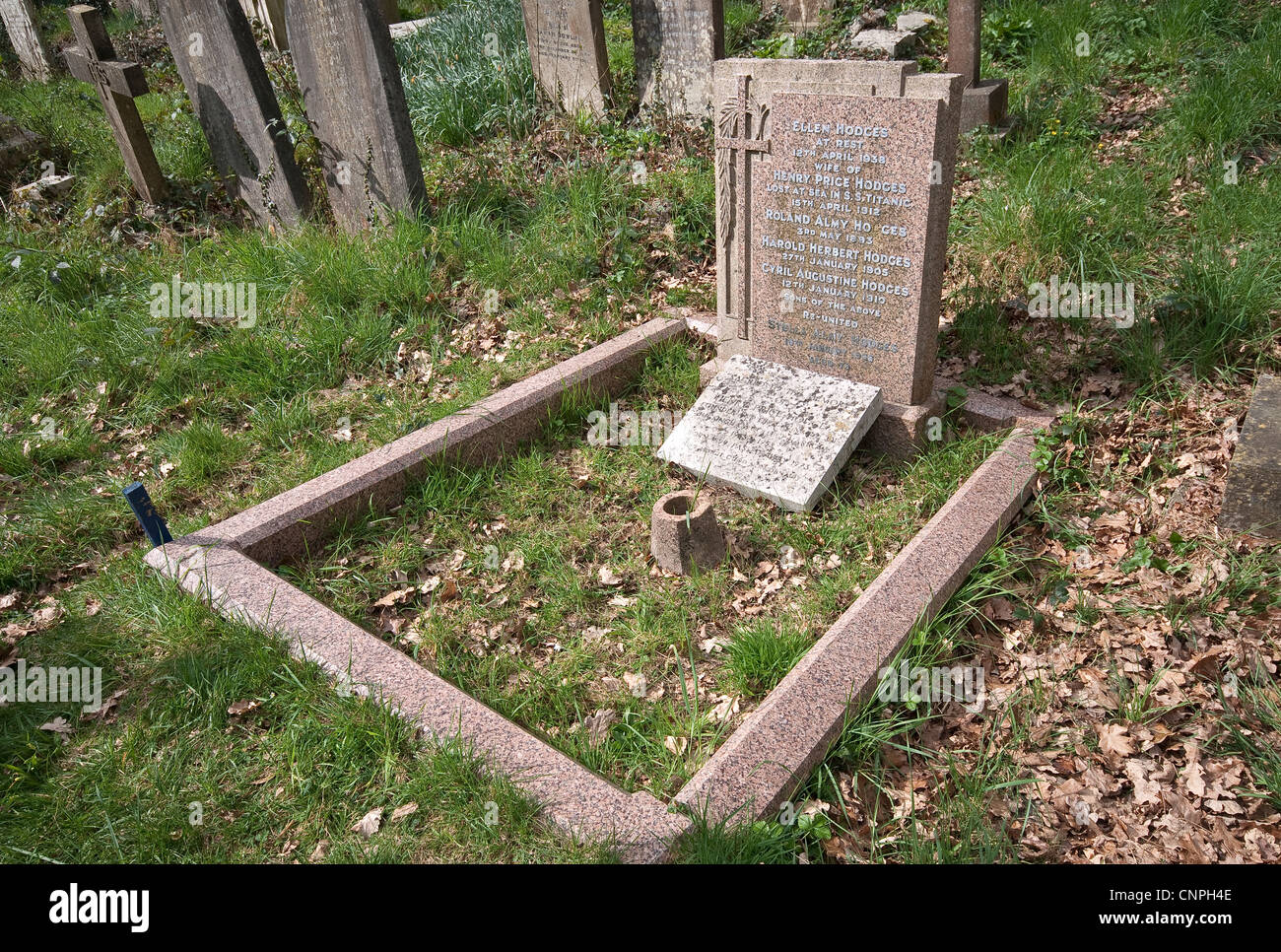 Gravestone of Henry Price Hodges who lost his life at sea on the S.S Titanic 15th April 1912 ...