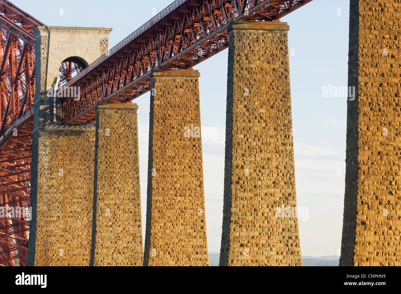 Close up of the Forth Rail Bridge, near Edinburgh, Scotland Stock Photo ...