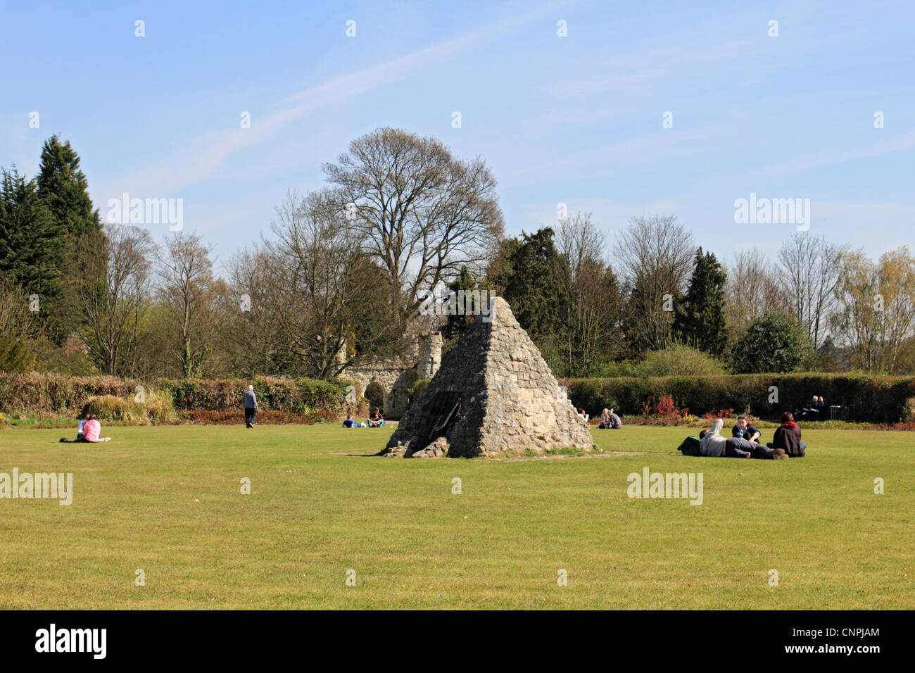 Pyramid at Reigate castle grounds Surrey England UK Stock Photo - Alamy
