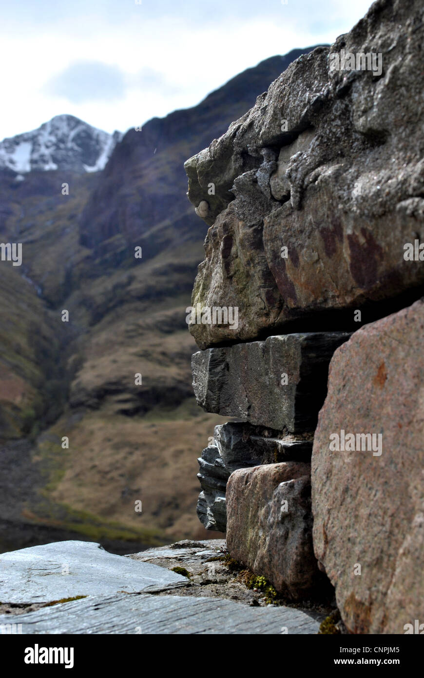 Stopping at a viewpoint through Glencoe in the Scottish Highlands Stock ...