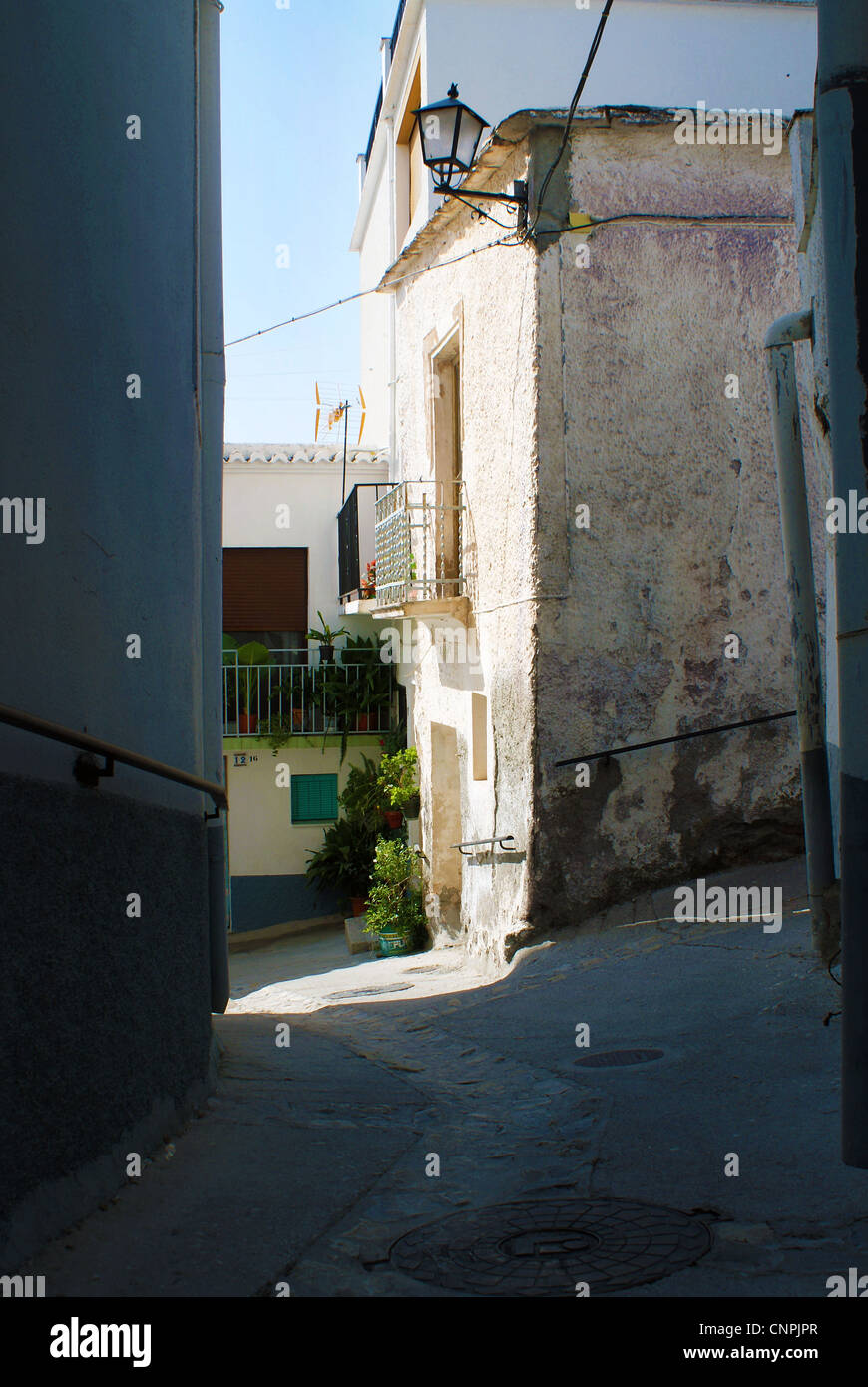 Typical old Spanish buildings Stock Photo - Alamy