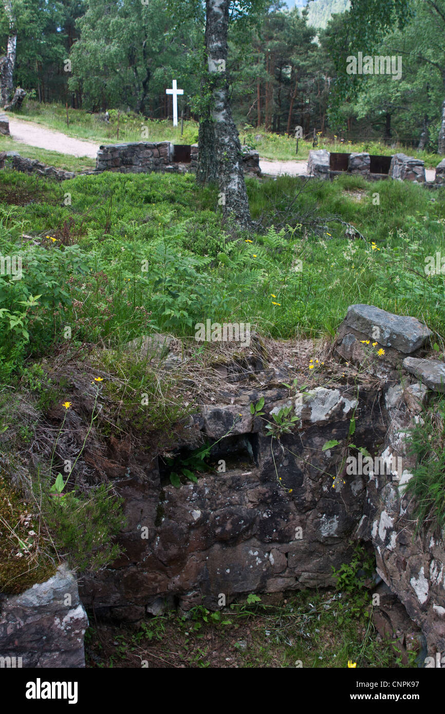 World War I battlefield in the Alsace region of France, Le Linge ...