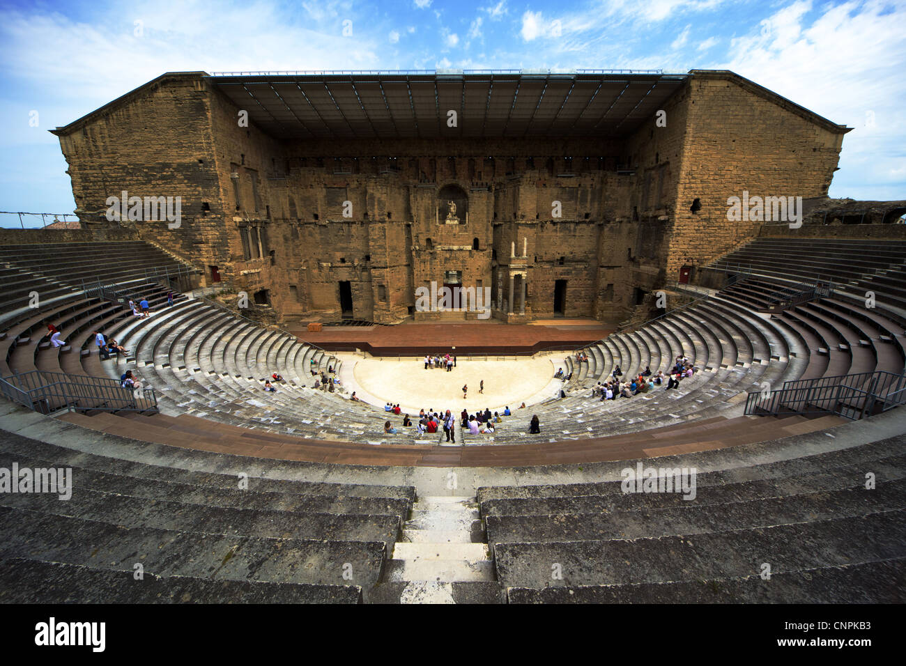 [Le Theatre Antique d'Orange] statue theater Stock Photo - Alamy