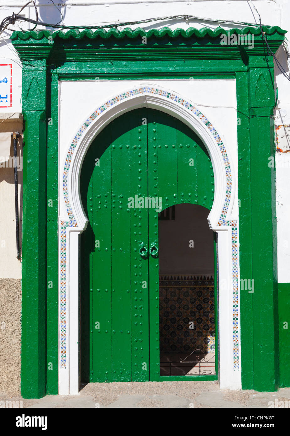 Asilah (also Assilah, or Arzila), Morocco. Typical doorway Stock Photo ...