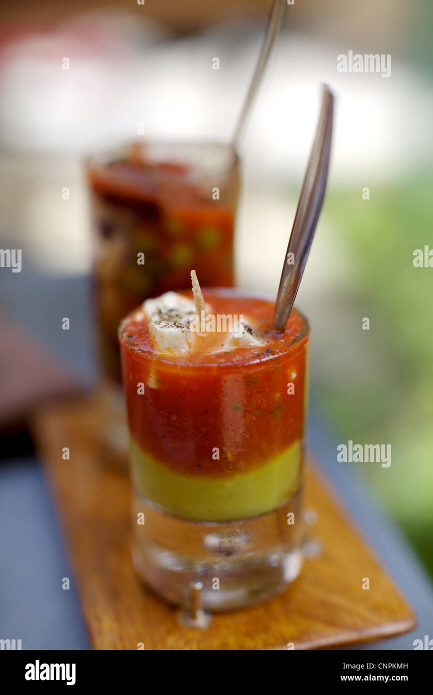 food [drinking glass] cocktail appetizer Stock Photo - Alamy