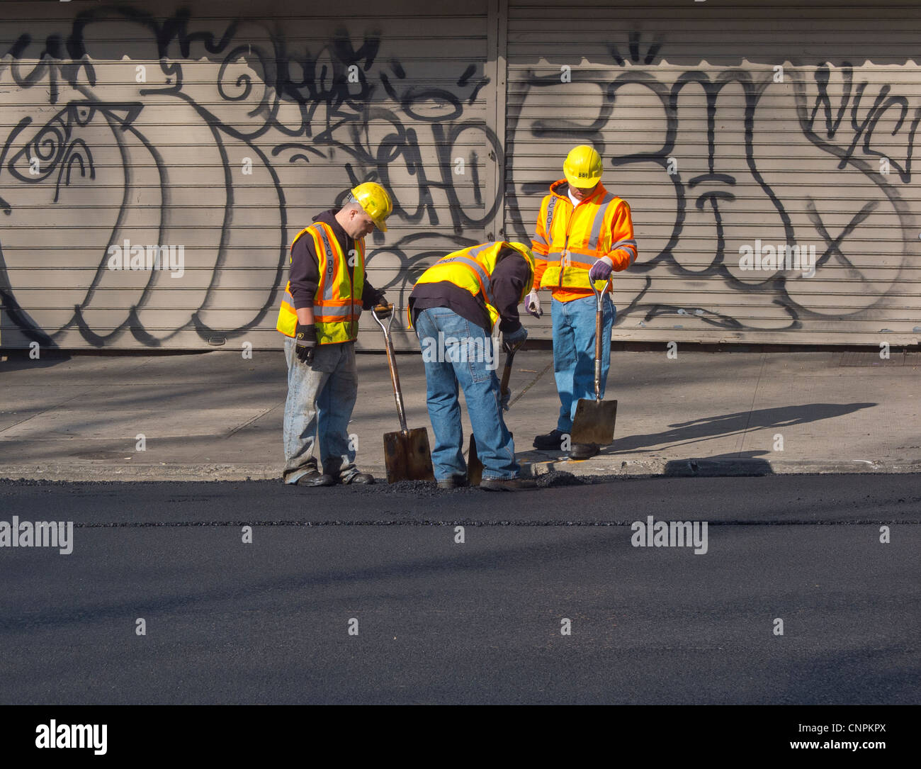 taring road in Brooklyn New York Stock Photo - Alamy