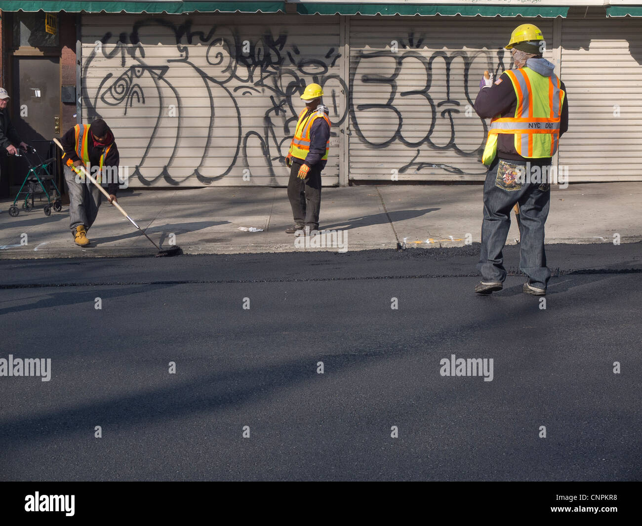 taring road in Brooklyn New York Stock Photo - Alamy