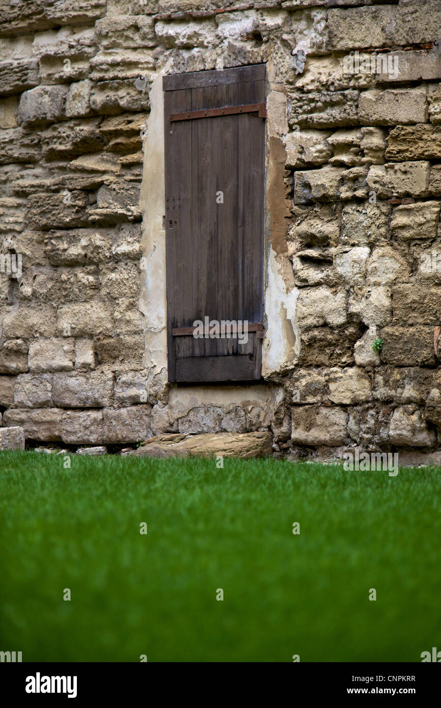 door wall grass castle lock France Stock Photo - Alamy
