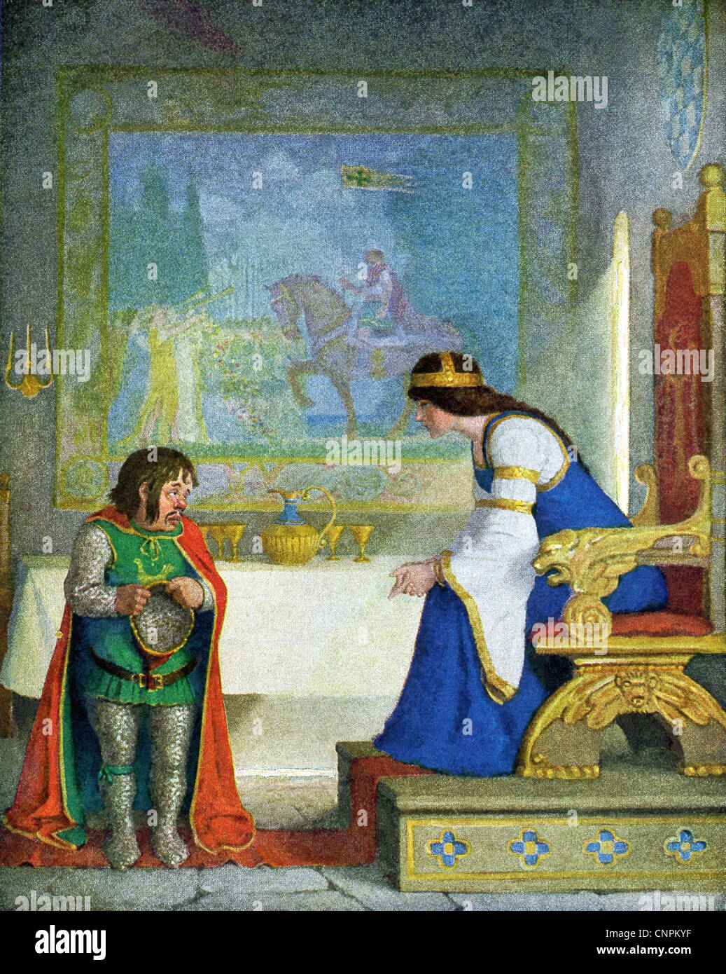 This image by American artist N. C. Wyeth shows the Lady Lioness with ...