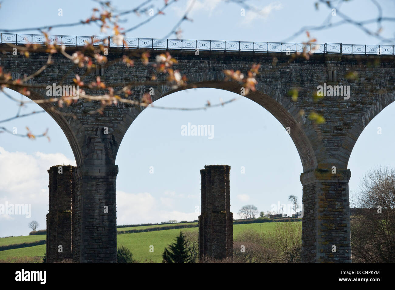 An old Great Western railway viaduct near Liskard Cornwall Stock Photo ...