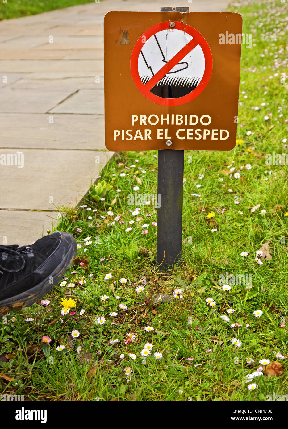 Breaking grass rules Stock Photo - Alamy