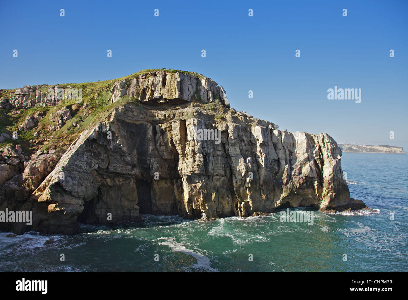 Cliff at Suances Stock Photo - Alamy