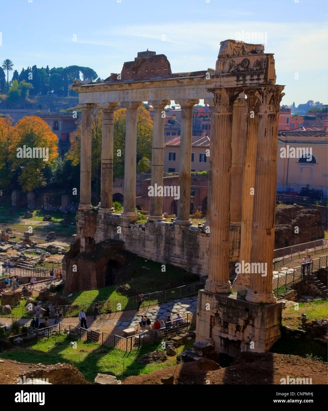 Roman Forum, people visiting, HDR shot Stock Photo - Alamy