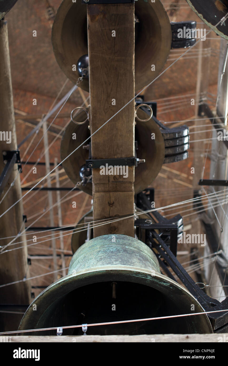 Belfry bell [bell tower] [clock tower] building Stock Photo - Alamy