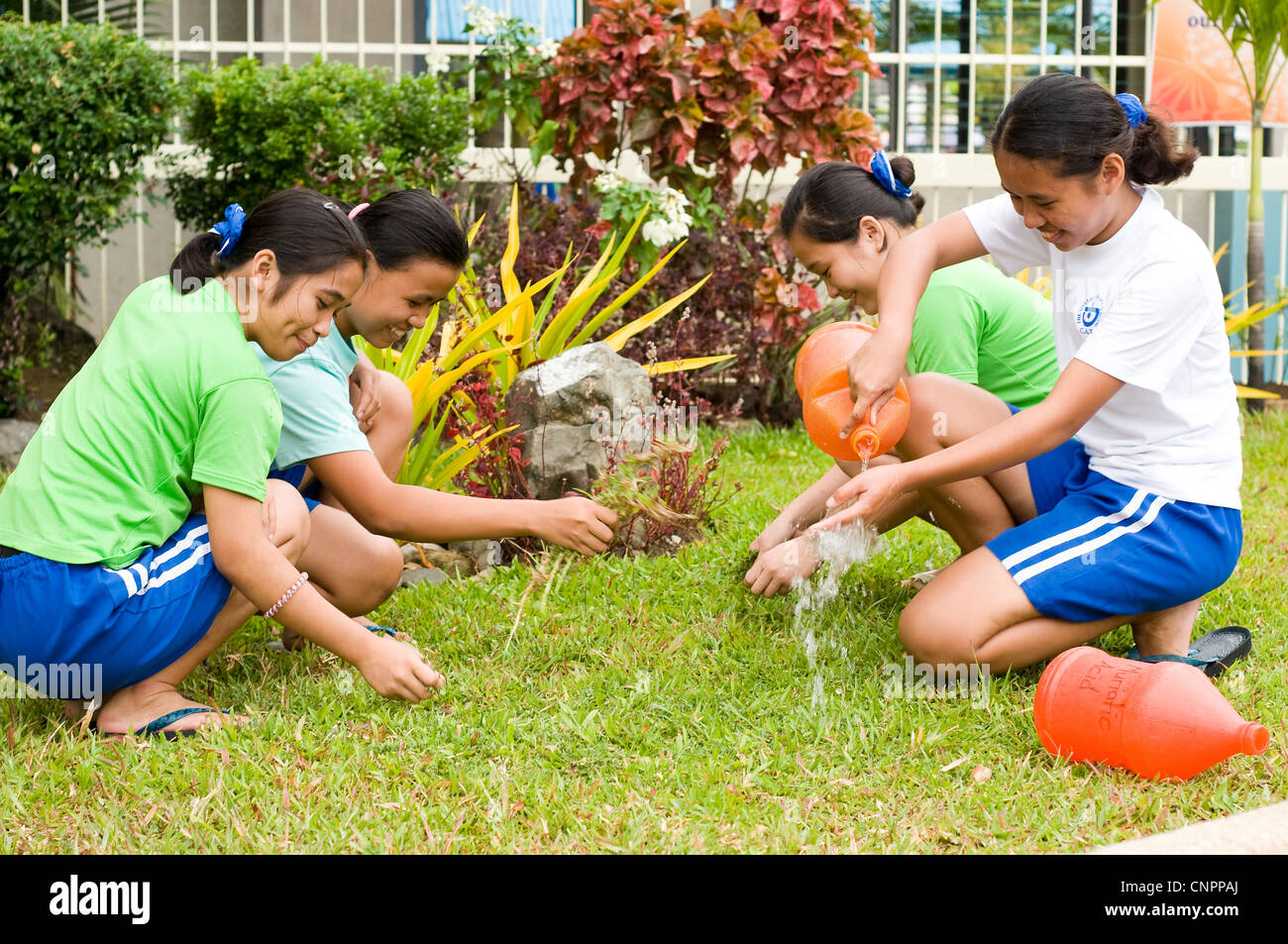 school children gardening Talisay, cebu, philippines Stock Photo - Alamy