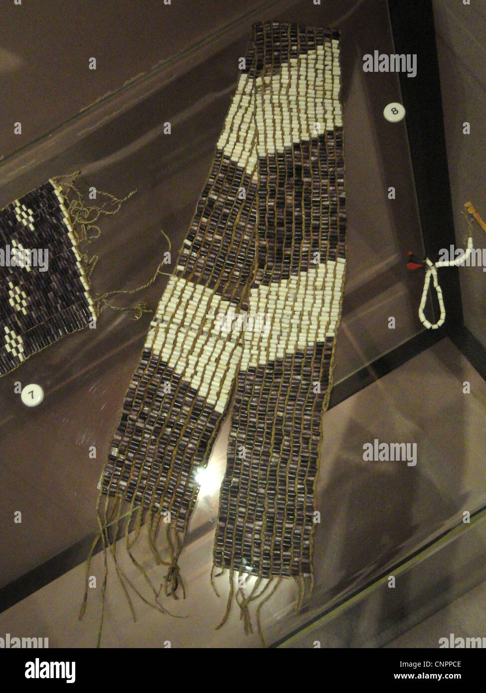 This Wampum belt, created by the Iroquois and Algonkian peoples ...