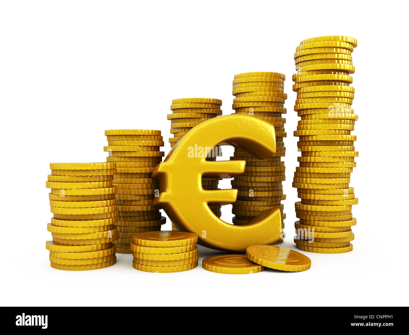 Euro golden coins Stock Photo - Alamy