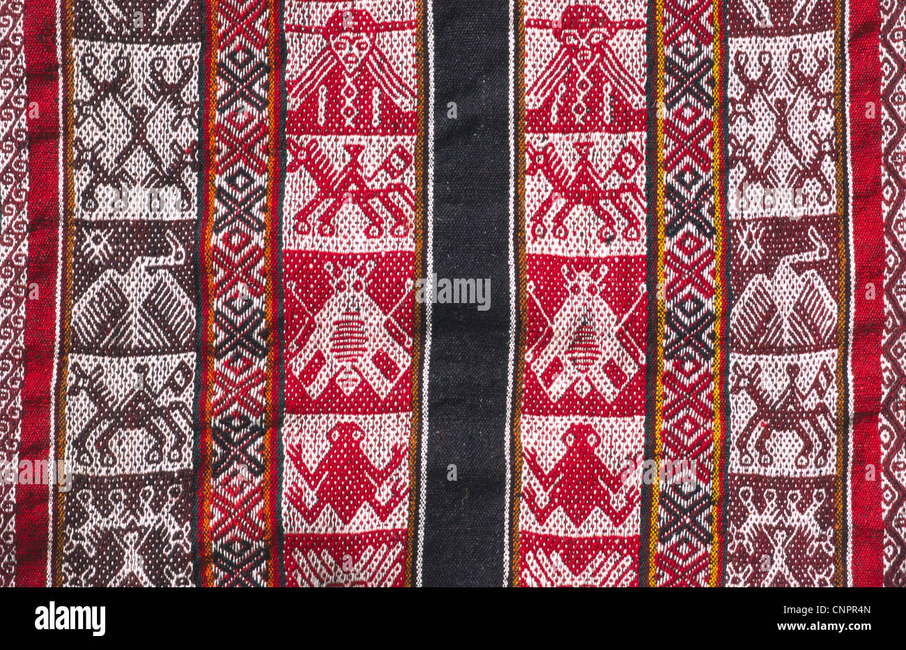 Authentic Andean style weaving, with motifs from both mythological and ...