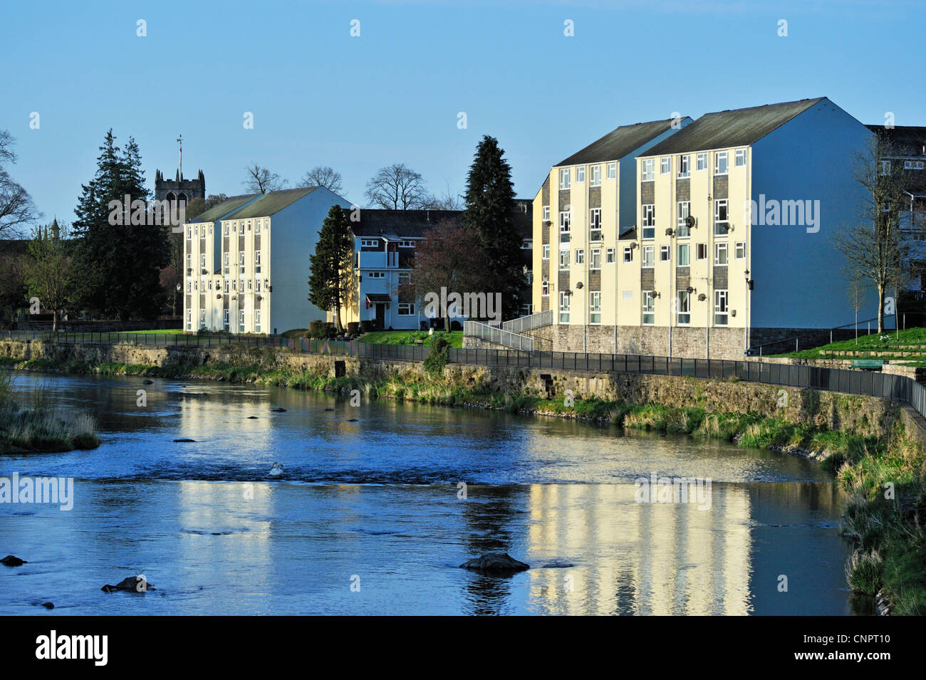 Waterside and the River Kent, Kendal, Cumbria, England, United Kingdom ...
