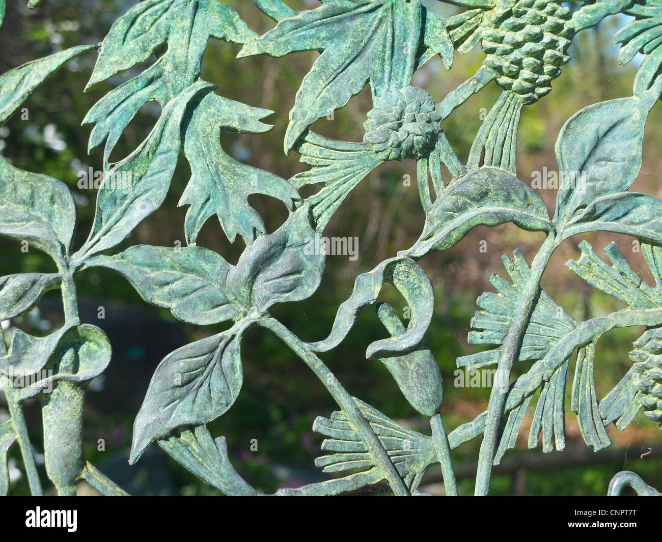 Leaves leaf wrought iron aged patina hi-res stock photography and ...