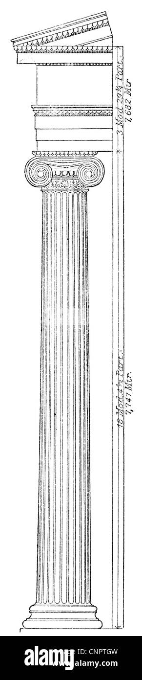 Ionic order temple of Pallas Athena in Athens Stock Photo - Alamy