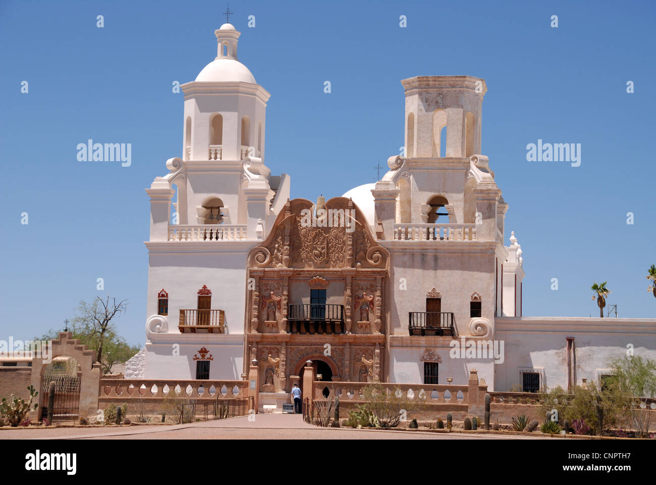 The beautiful Mission San Xavier del Bac, in Tucson Arizona Stock Photo ...