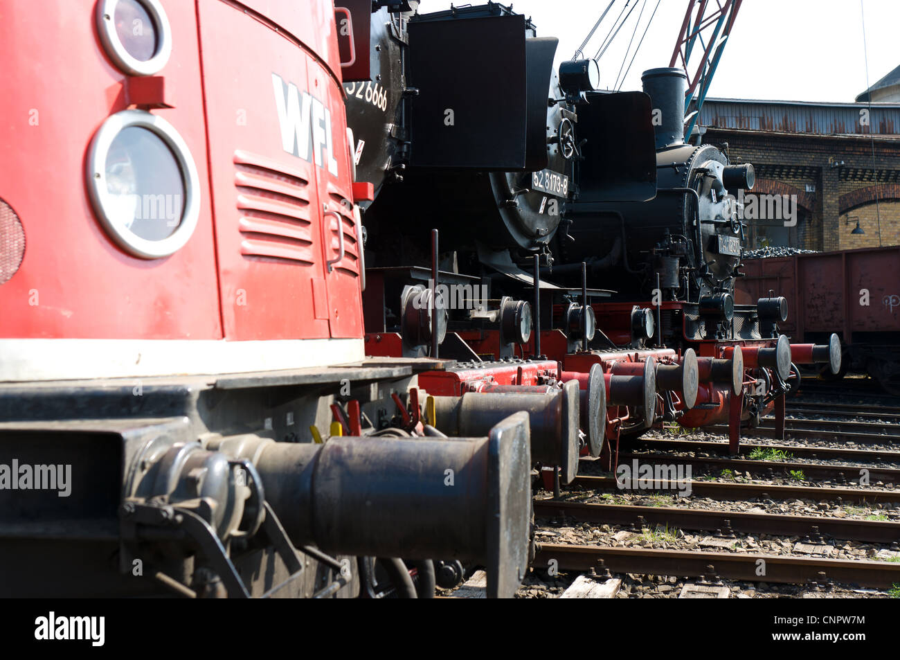 Railroad yard locomotives engines hi-res stock photography and images ...