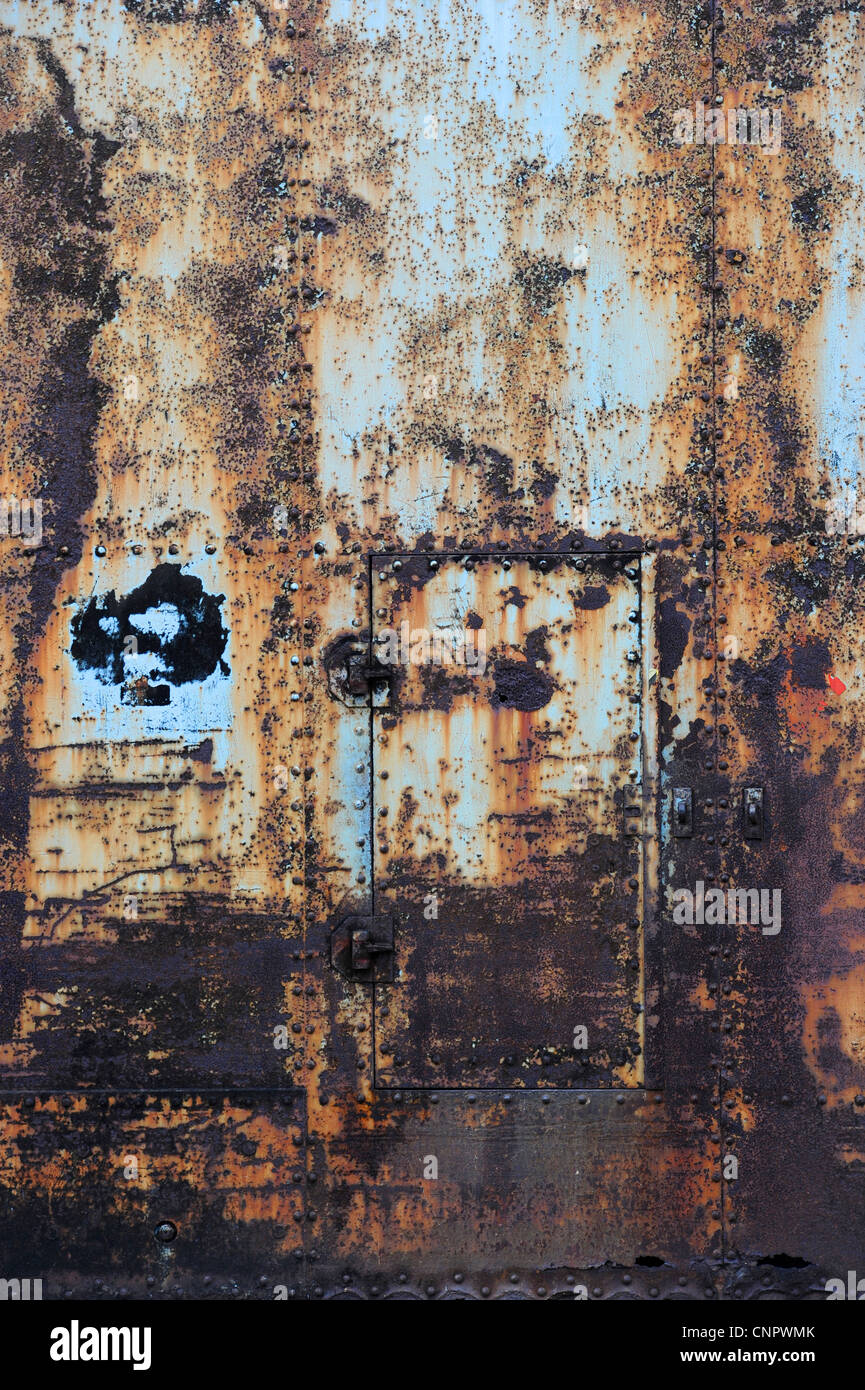 Rusty warehouse door Stock Photo - Alamy