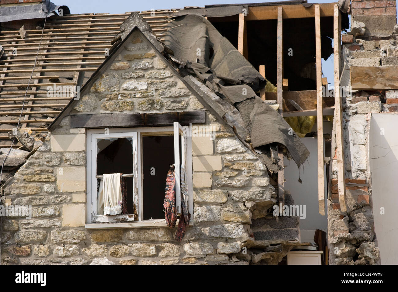 House Destroyed By Gas Explosion High Resolution Stock Photography and ...