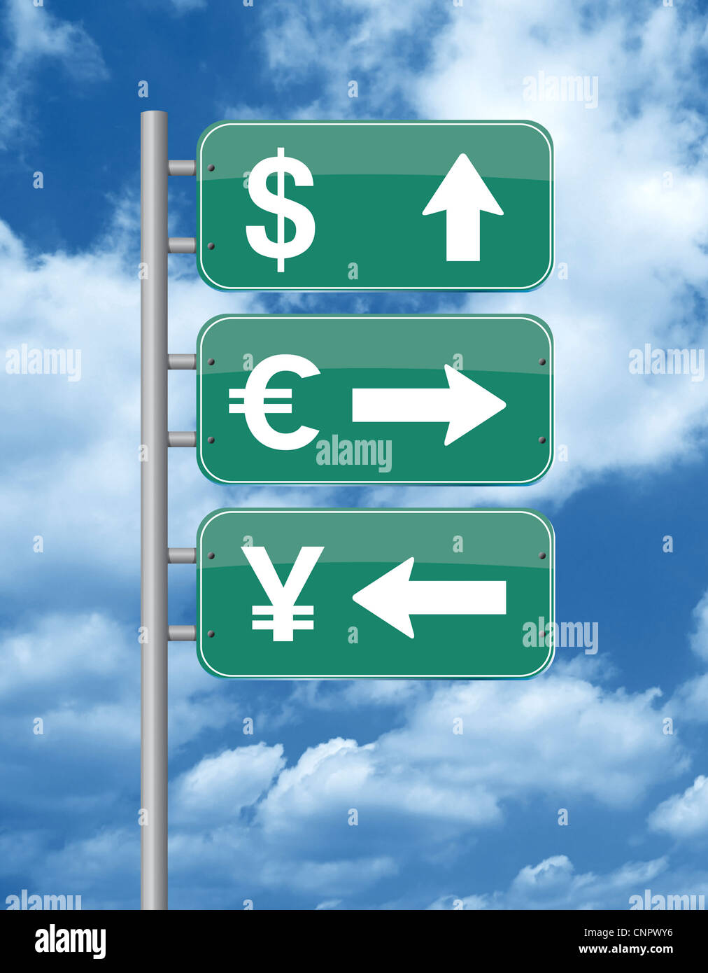 Dollar sign and road sign hi-res stock photography and images - Alamy
