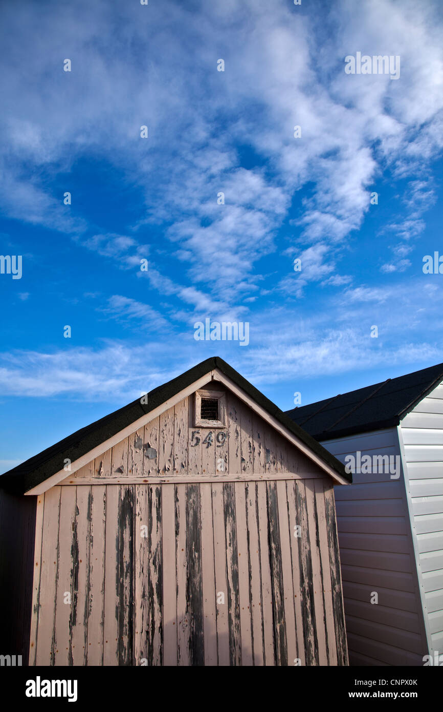 Weathered Beach Hut Stock Photo - Alamy