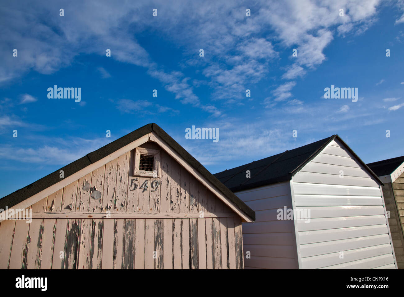 Weathered Beach Hut Stock Photo - Alamy