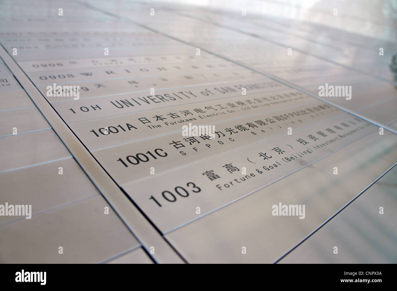 Company name board hi-res stock photography and images - Alamy