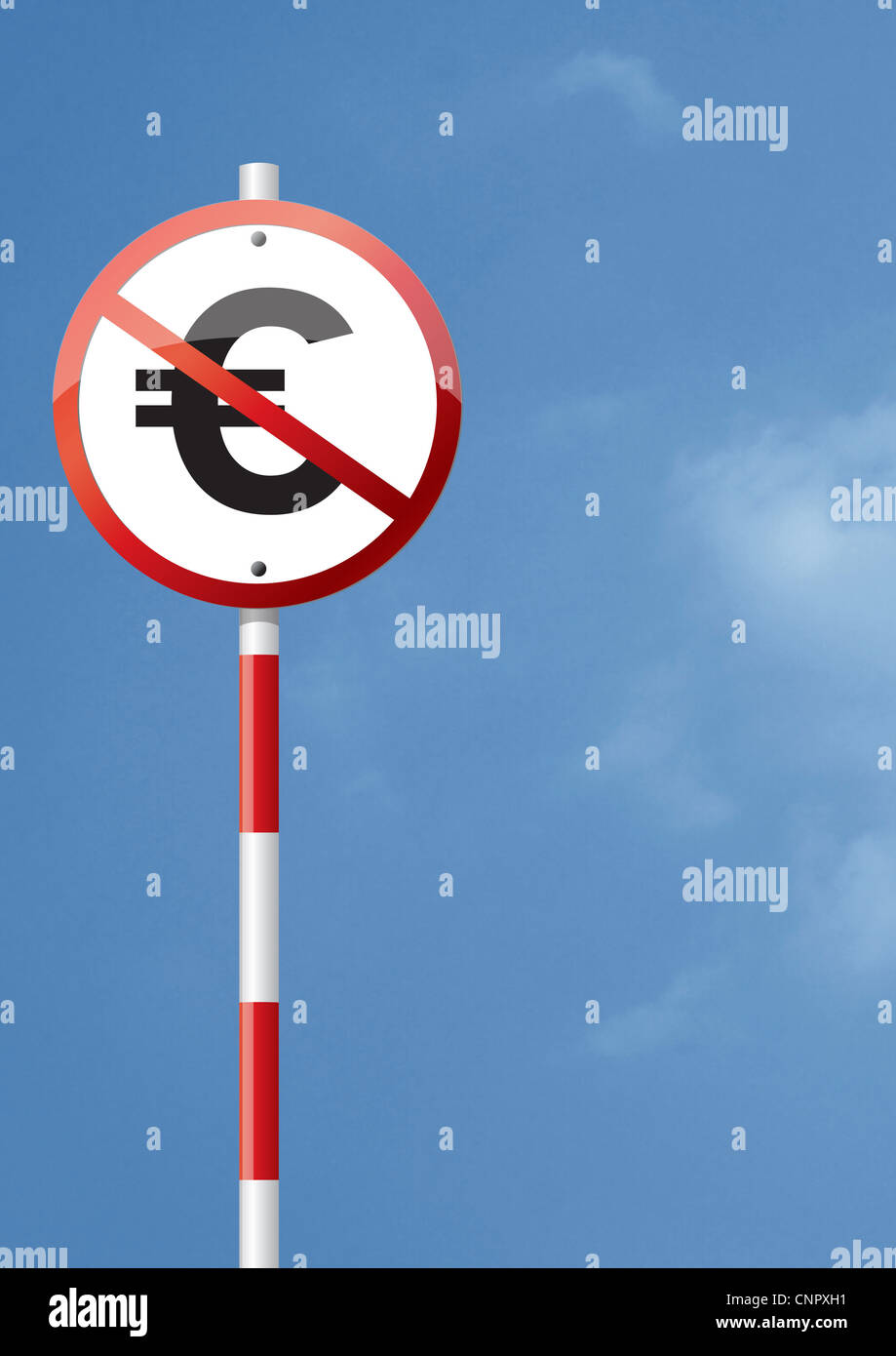 STOP euro SIGN with a paths Stock Photo - Alamy
