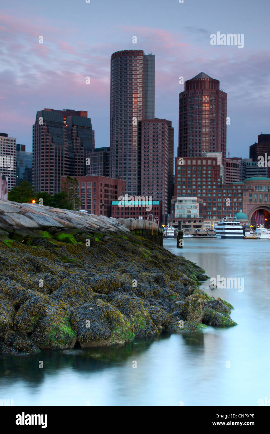 Boston Harbor Sunrise Stock Photo - Alamy