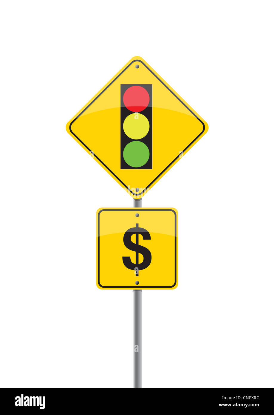 traffic light dollar sign Stock Photo - Alamy