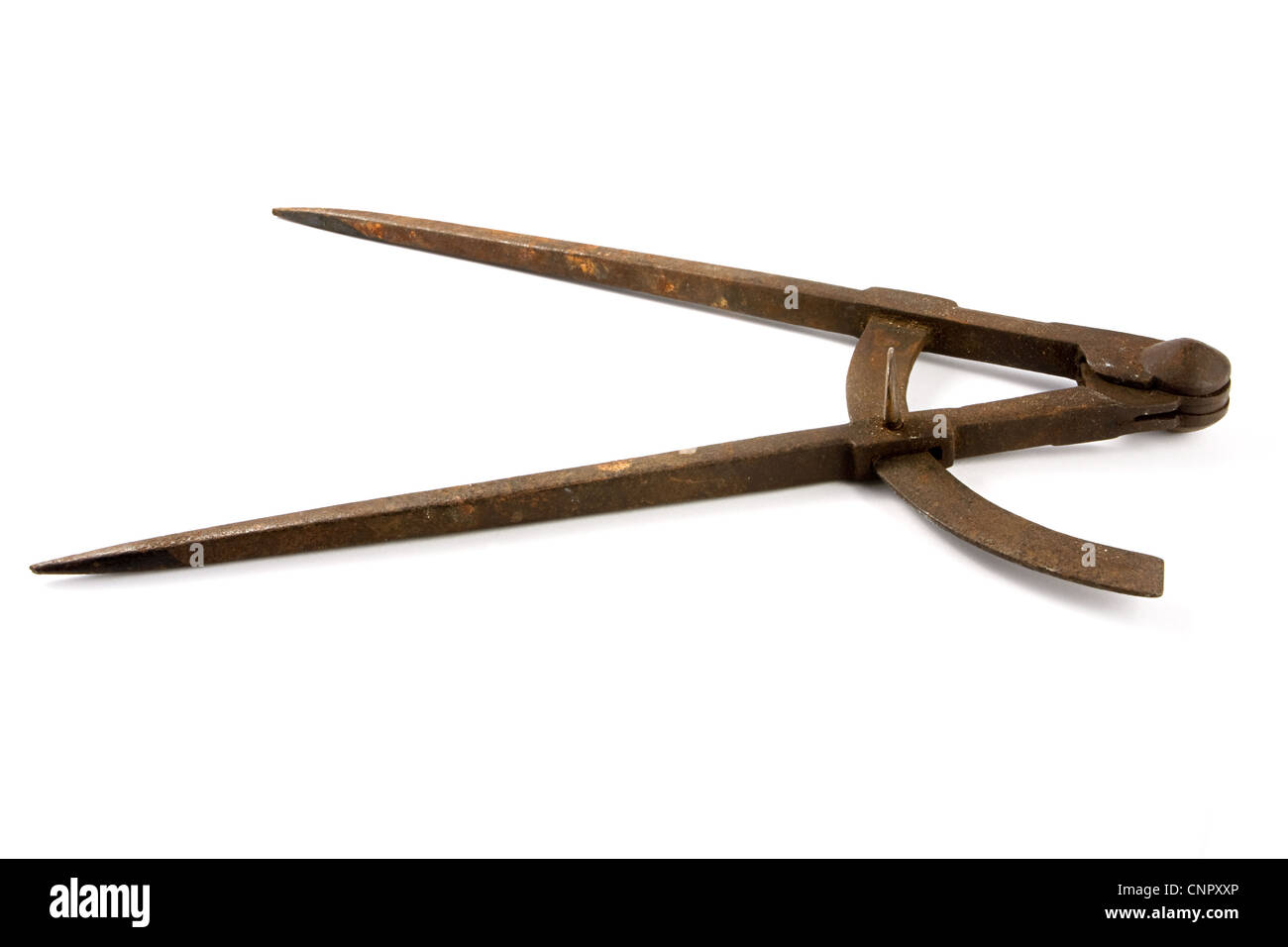 Rusty old compass over white Stock Photo - Alamy