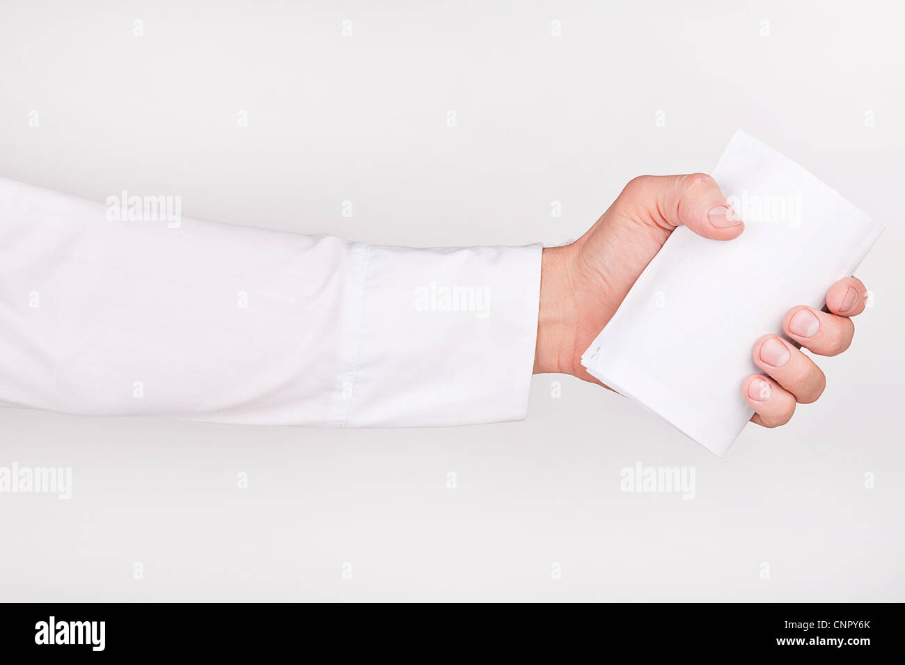 Hand with Business Card Stock Photo - Alamy