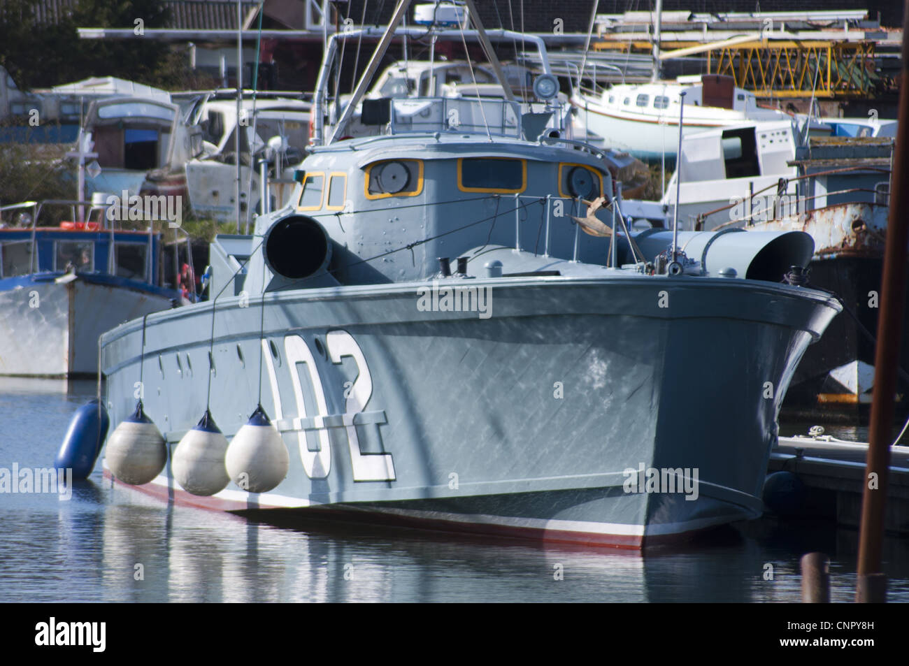 Motor Torpedo Boats MTB 102 berthed Lowestoft Stock Photo - Alamy