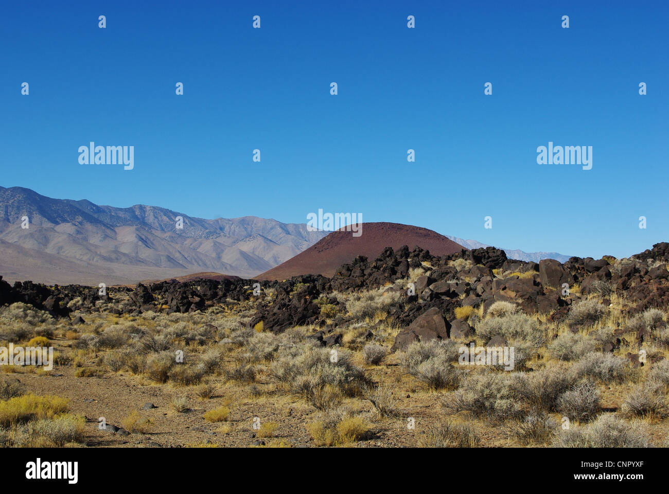 Volcanic rocks and mountains, California Stock Photo - Alamy
